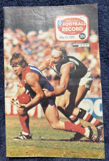 FOOTBALL RECORD - HAWTHORN v FOOTSCRAY - Rd-7 1978 VG condition MADDEN ...