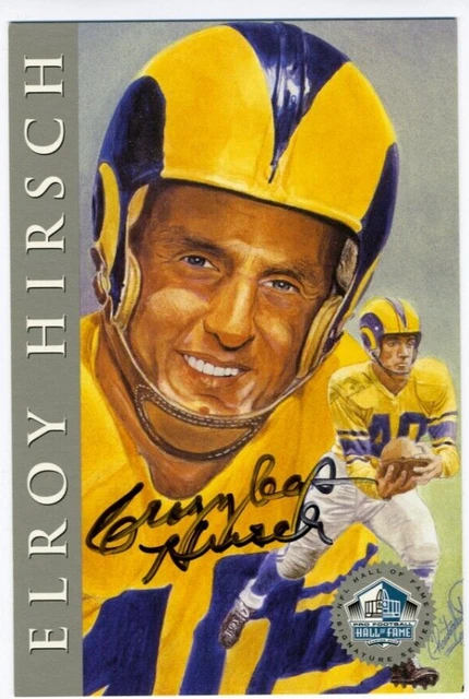 ELROY HIRSCH 1998 HOF Hall Fame Signature Series platine /2500 ...