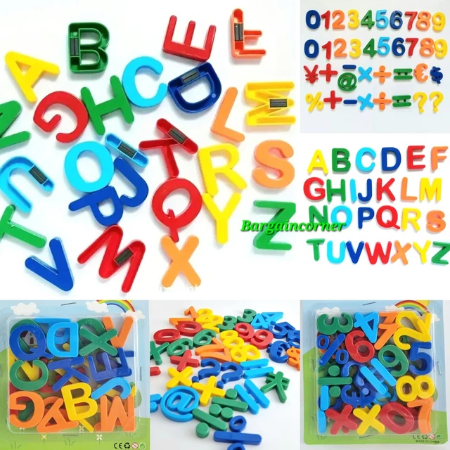 MAGNETIC LETTERS NUMBERS Kids Learning Alphabet Letters Number Fridge ...