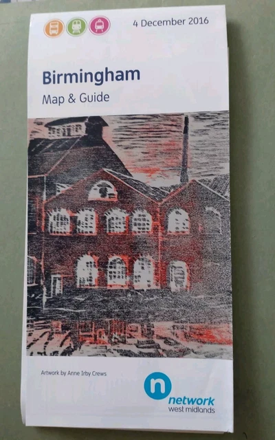 BIRMINGHAM, ENGLAND - Public Transport Map And Guide Published December ...