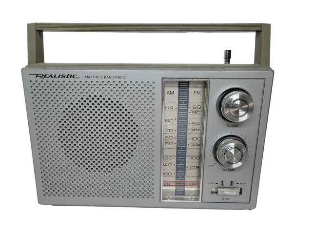 VINTAGE RADIO SHACK Realistic AM/FM Portable Radio Model 12-716 % $9.99 ...