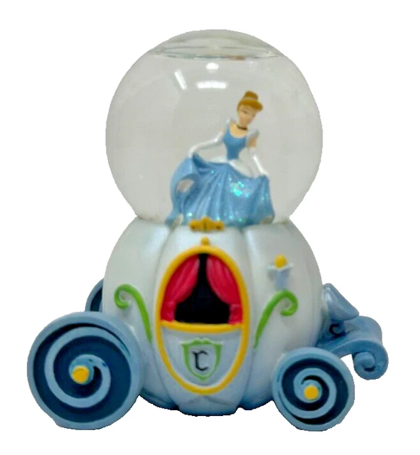 DISNEY PRINCESS CINDERELLA Mini Snow Globe Pumpkin Coach Carriage 3 ...