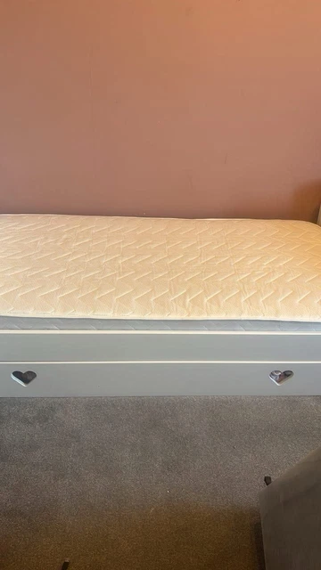 SINGLE WOODEN BED With Under Bed Storage Drawer £73.50 - PicClick UK