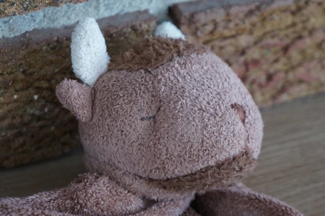 SECURITY BLANKET ANGEL DEAR Brown Buffalo BULL Cow Plush Lovey Cuddle ...