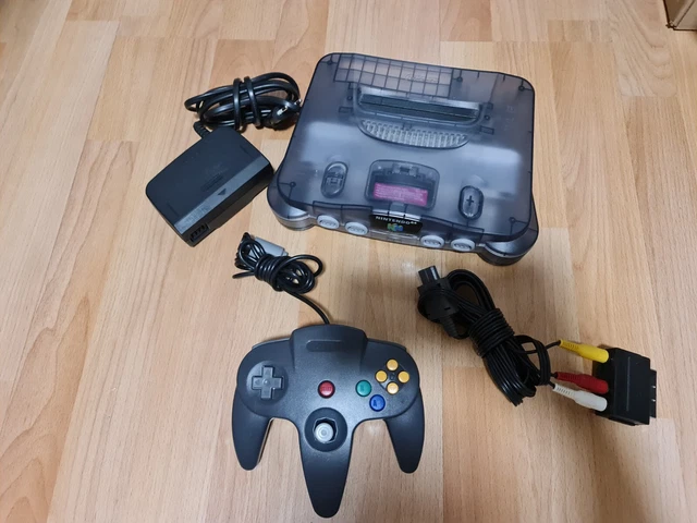 CONSOLE NINTENDO N64 Smoke Grey Grigio Trasparente PAL con Cavi EUR 195 ...