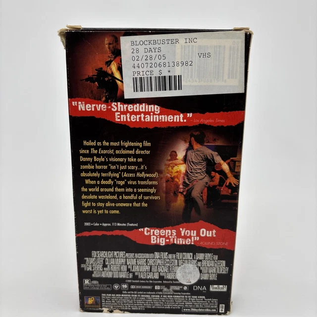 28 DAYS LATER VHS 2003 Alternate Ending Edition Horror Zombie Movie ...