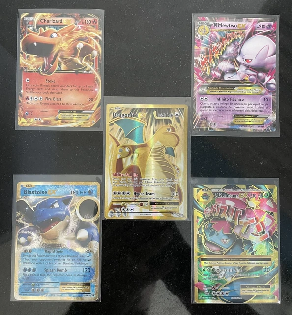 LOTTO CARTE POKEMON Charizard EX Mewtwo EX Blastoise EX Venusaur EX ...