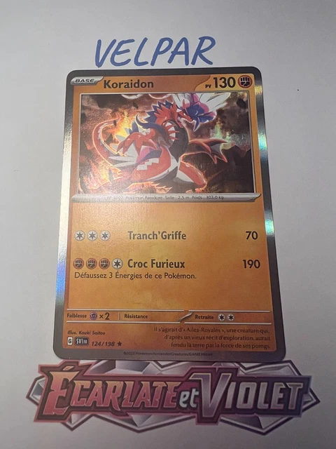 CARTE POKÉMON KORAIDON Rare Holographique 124/198 Ecarlate et Violet - FR - NEUF EUR 1,99 ...