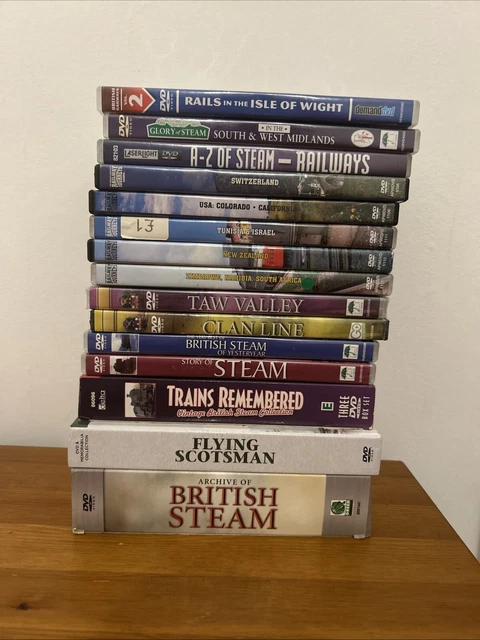 HUGE RAILWAY STEAM Trains Transport British DVD Collection Job Lot ...