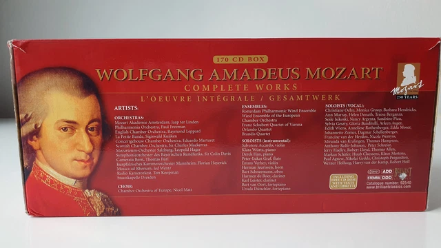 WOLFGANG AMADEUS MOZART Complete Works 170 CD coffret - Classiques ...
