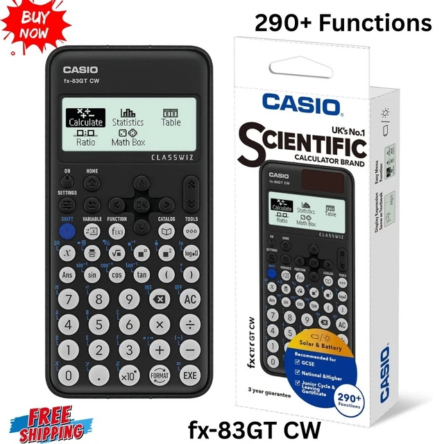 CASIO FX-83GTCW Black Scientific Calculator Professional Calculator A ...