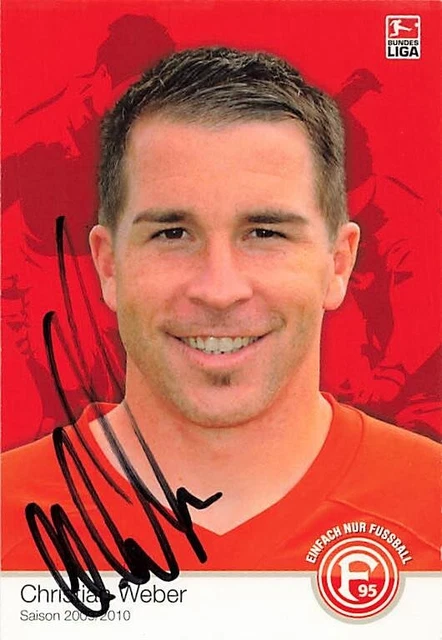 CHRISTIAN WEBER UH Autogrammkarte orig sign Fortuna Düsseldorf 2009-10 ...