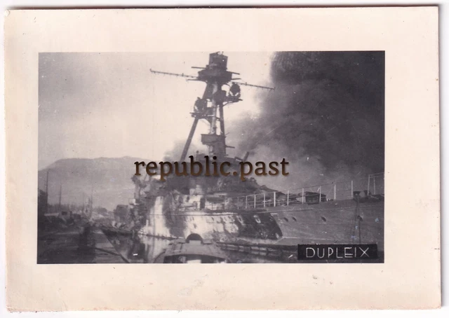 FOTO SCHWERER KREUZER "DUPLEIX" Kriegsschiff, Französische Marine (A17 ...