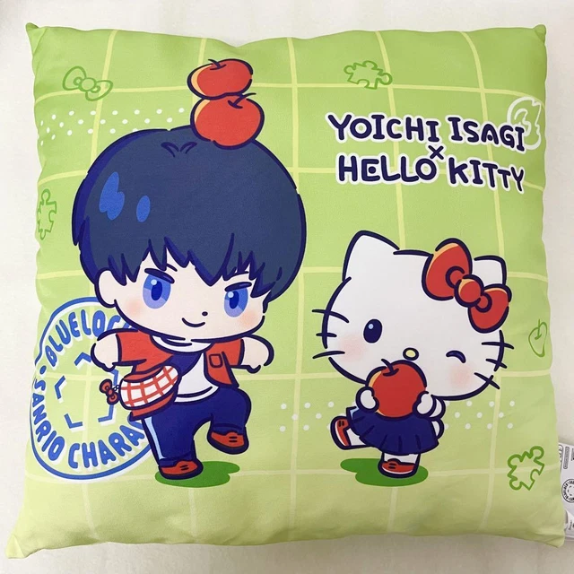 BLUELOCK YOICHI ISAGI x Hello Kitty Sanrio Characters Square Cushion ...