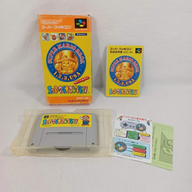 NINTENDO SUPER FAMICOM SFC Super Mario Collection Complete CIB Japan ...