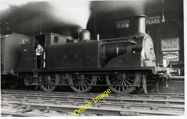 Railway Darkroom Photo Sr Lbscr D1 0 4 2t No 258 Unknown Station C1905