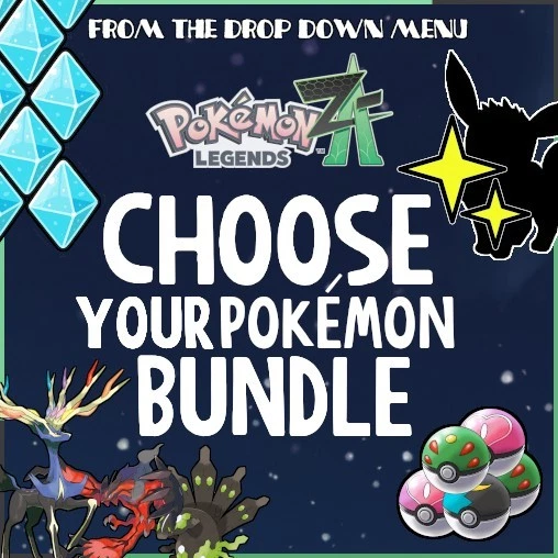 CHOOSE YOUR POKEMON Bundle Pokémon Legends Z-A Pokedex Ball Shiny 6IV ...