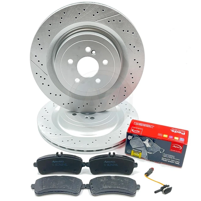 FOR MERCEDES E63 S AMG 2017-2023 REAR BRAKE DISCS APEC PADS SENSOR WIRE ...