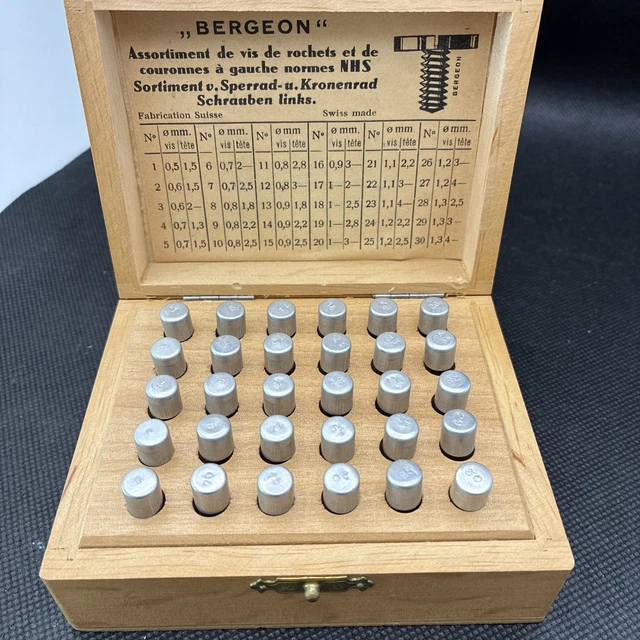 BERGEON SCREW WATCHMAKER ratchet and crown wheel screws £170.29 ...