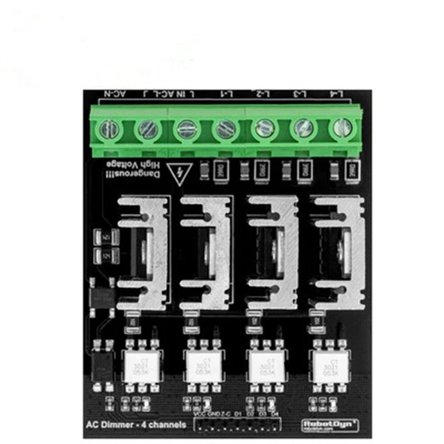 DIN RAIL DIMMER Module, 4 Channels, 3.3V/5V logic, AC 8A/300V per ...