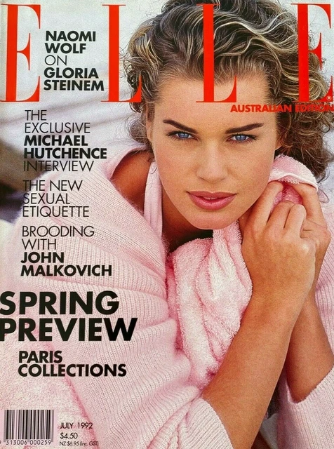 ELLE AUSTRALIA JULY1992 Rebecca Romijn Michael Hutchence Alan Dargin ...