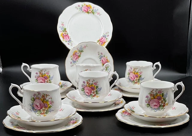 ROYAL ALBERT BONE China Floral Tea Set 18 Pieces £39.99 - PicClick UK