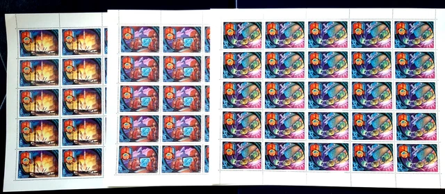 1981 BOGEN, SOWJETUNION, MNH 5052-54, Interkosmos UdSSR-Mongolei ...