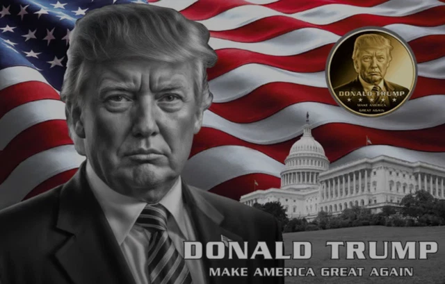 DONALD TRUMP GOLDMÜNZE Weltweit Limitiert, 999 Feingold EUR 54,00 ...