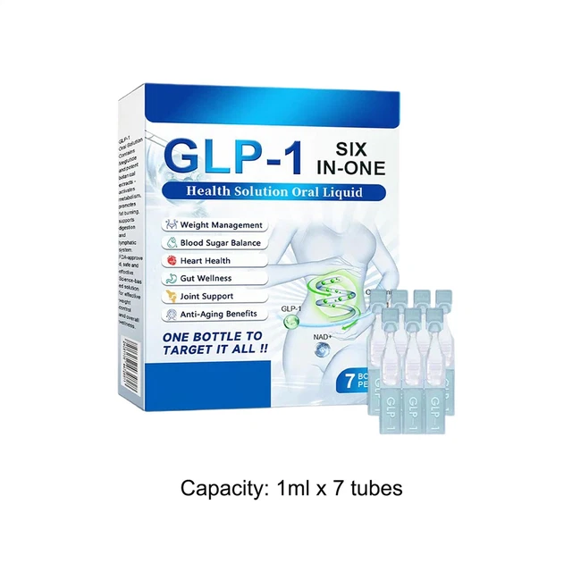 GLP 1 6-IN-1 Solution O-ral Liquid Gut Relief Supplements 1ml X 7 ...