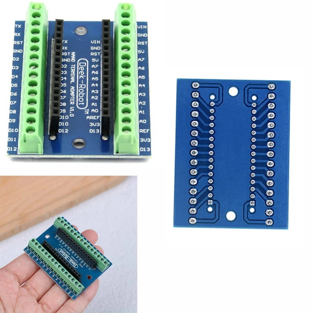 NANO TERMINAL ADAPTER for the Arduino Nano V3.0 AVR ATMEGA328P Module ...