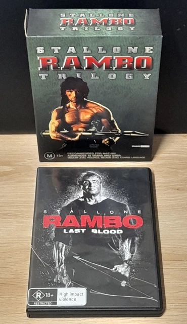 RAMBO DVD BUNDLE First Blood Part 1 And 2 Rambo 3 And Rambo Last Blood ...