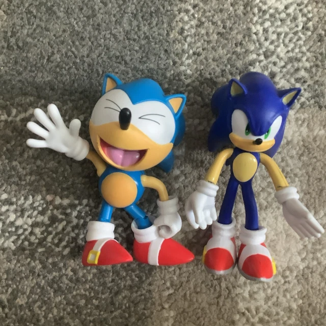 SONIC THE HEDGEHOG Action Figure SEGA JAKKS Laughing Sonic rare + bonus ...