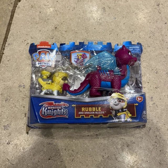 PAW PATROL RESCUE Knights Hero Pup Rubble and Dragon Blizzie- Damaged ...