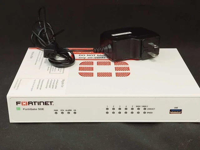 FORTINET FORTIGATE-50E NETWORK Security Firewall Initialized FG-50E w ...