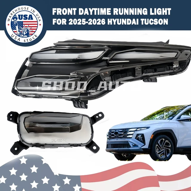 FOR 2025-2026 HYUNDAI Tucson Smoked LED Headlight Daytime Running Light ...