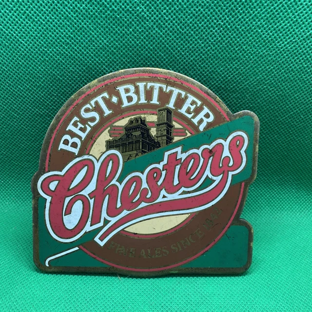 VINTAGE CHESTER BEST bitter Sign, Metal,Pump Clip, Font Badge, Pub £12. ...