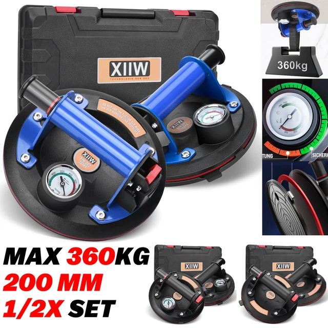 8'' 360KG Saugheber Vakuumheber Saugnapf Hebefenster Glassauger Gas ...