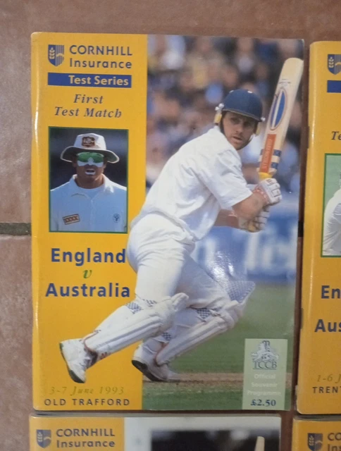 ENGLAND V AUSTRALIA Ashes Cricket Programme X 4 1993 Swries Plus Draw ...