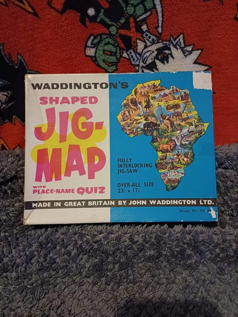 WADDINGTON'S SHAPED JIG-MAP of Africa jigsaw puzzle £5.91 - PicClick UK