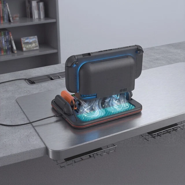 RGB LIT COOLING Dock for Switch2 Console with Charging Hub and Storage ...