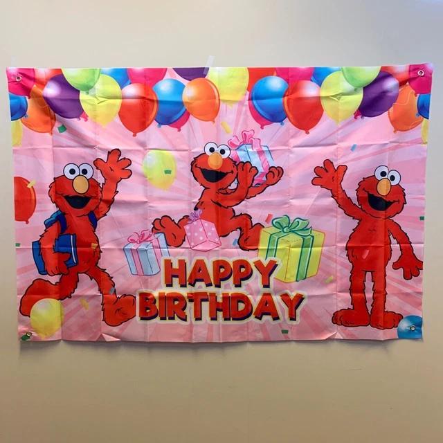 Elmo Birthday Banner Elmo Banner Sesame Street Birthday The Best Porn Website