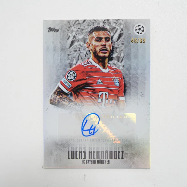 2023 TOPPS UEFA Lucas Hernandez Autograph Auto /99 Fc Bayern Monches ...