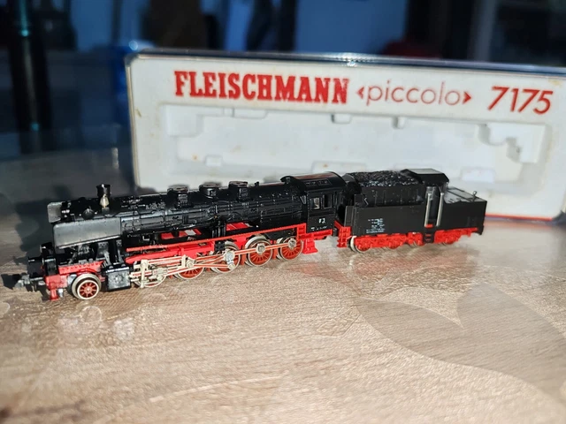 RARE FLEISCHMANN PICCOLO Dampflok Lok 7175 OVP kaum bespielt Super ...