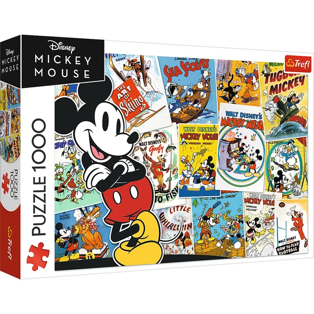 MICKEY MOUSE JIGSAW Puzzle 1000 Piece Disney World Collage Donald Duck ...