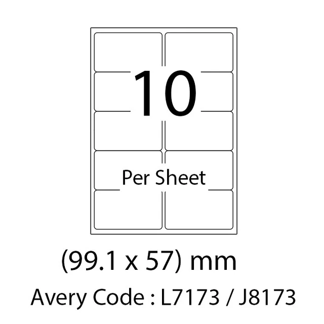 QUALITY PRINTABLE A4 Size Address Labels Self Adhesive Sticker - 10 per ...