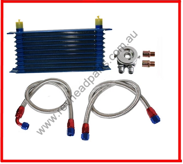 UNIVERSAL 10 ROW OIL COOLER for NISSAN SKYLINE R32 R33 R34 GTST GTR ...