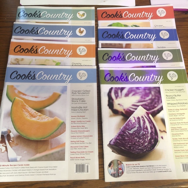 COOKS COUNTRY cook book magazines lot of 8 Variety Of Dates Recipes £21 ...