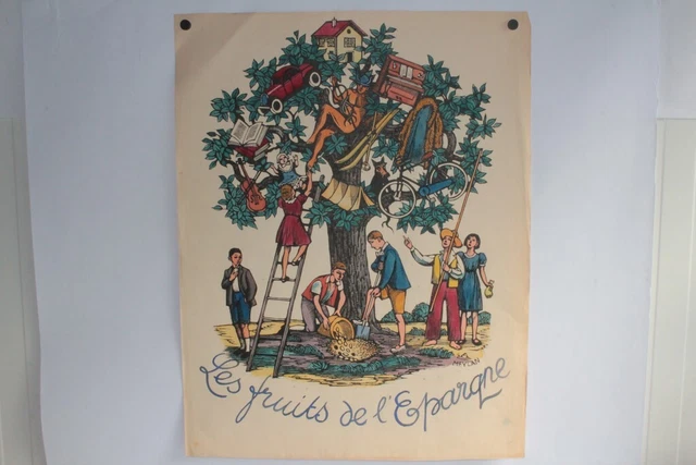 AFFICHE LITHOGRAPHIE ORIGINALE Henry MEYLAN Les fruits de l'épargne (52999) EUR 98,00 - PicClick FR
