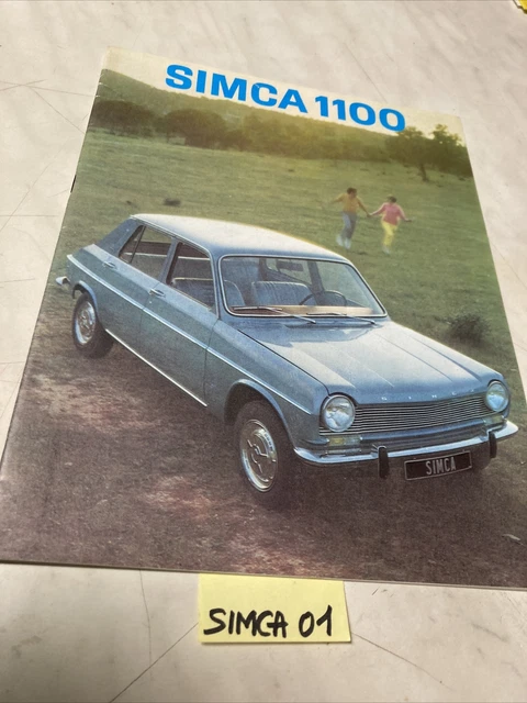 SIMCA 1100 CATALOGUE Prospectus Brochure Of Sale Fold Automotive $49.33 - PicClick AU