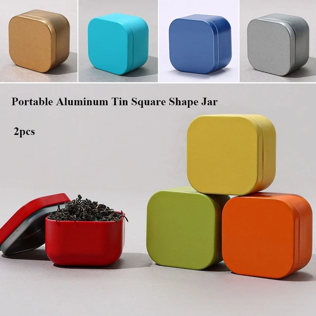 BALM METAL BOX Refillable Bottles Tea Cans Cosmetic Container Aluminum ...